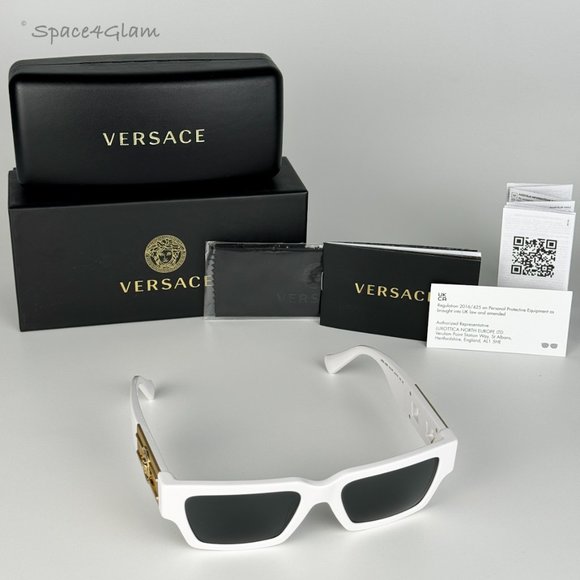 Versace | Accessories | New Versace Ve4459 Medusa Deco 3487 White Grey ...